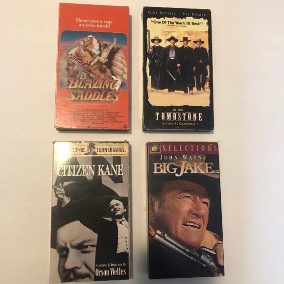 Media | Vintage Vhs Tapes Set Of 4 Videos Tombstone Big Jake Blazing ...